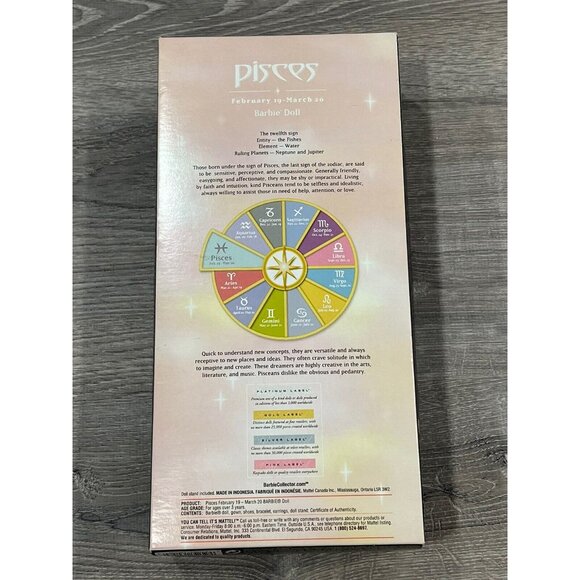 Mattel | Toys | Barbie Zodiac Sign Aquarius Barbie Doll Pink Label ...